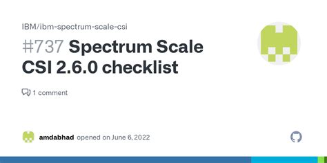 Spectrum Scale CSI 2 6 0 Checklist Issue 737 IBM Ibm Spectrum Scale Csi GitHub