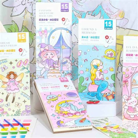 포켓 수채화 그림 책 어린이 구아슈 낙서 그림책 공주 그림과 색칠 그림책 학교 및 교육 용품