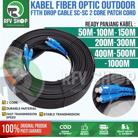 Jual Netline Kabel Fiber Optic Fo Sc 2 Core Precon Ftth Outdoor 50 80