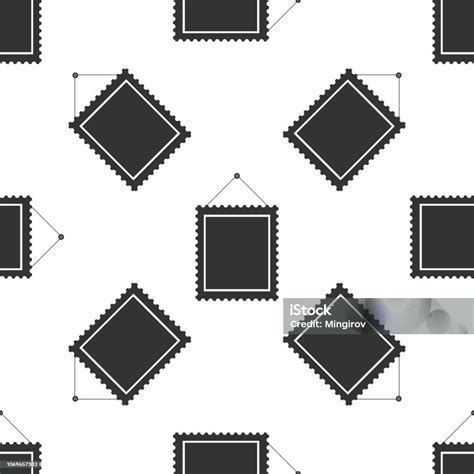 흰색 바탕에 벽 아이콘 완벽 한 패턴에 매달려 직사각형 그림 프레임 평면 디자인입니다 벡터 일러스트 레이 션 0명에 대한 스톡 벡터 아트 및 기타 이미지 Istock