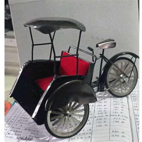 Jual Miniatur Becak Besi Becak Jogja Becak Besi Bali Dari Besi Logam