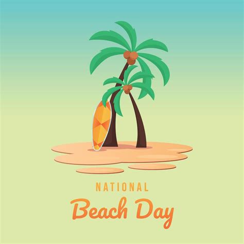 National Beach Day Flat Art Design Good For Usage Template Template
