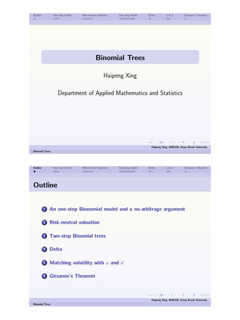 Binomial Trees By Saidul Alam Pdf Option Finance Applied