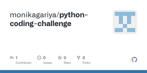 Github Monikagariyapython Coding Challenge