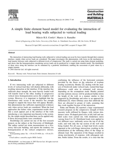 A Simple Finite Element Based Model For Evaluating The Interaction Of Pdf