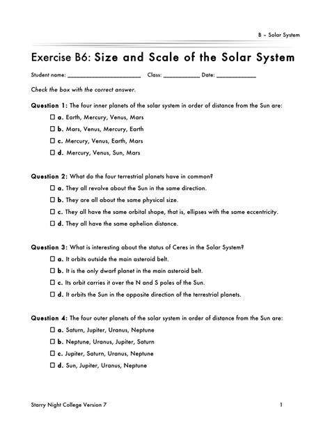 Size And Scale Of The Solar System DocsLib