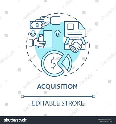 Acquisition Blue Concept Icon External Expansion Stock Vector Royalty Free 2086373881