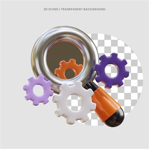 Premium Psd Search Optimization Setting 3d Icon