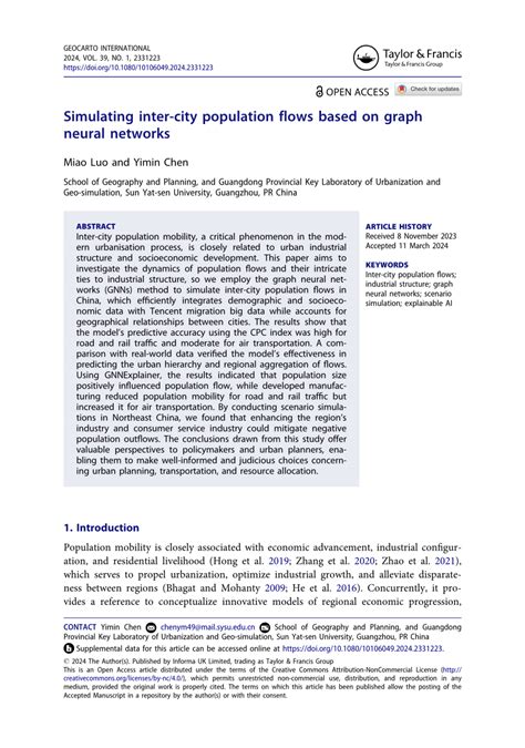 PDF Simulating Inter City Population Flows Based On Graph Neural Networks