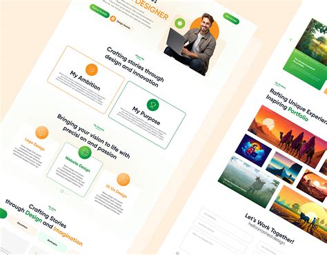Portfolio Landing Page Ui Design Ux Behance