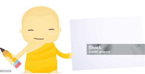Biksu Kartun Ilustrasi Stok Unduh Gambar Sekarang Agama Buddha