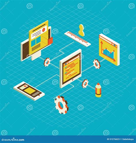 Isometric Illustration Of Website Analytics Stock Vector Illustration Of Optimization Process