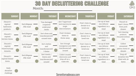 Simple But Effective 28 Day Declutter Challenge Serenity Made Easy