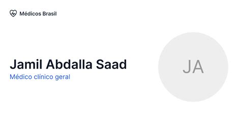 Jamil Abdalla Saad Médico Clínico Geral Médicos Brasil