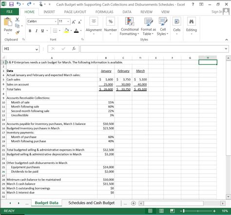 solved prepare a cash budget with supporting cash