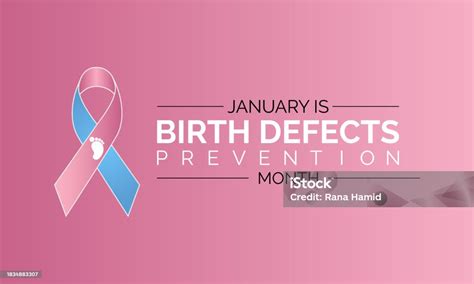 National Birth Defects Prevention Month 벡터 템플릿입니다 선천적 결함 예방 그래픽으로 인식을