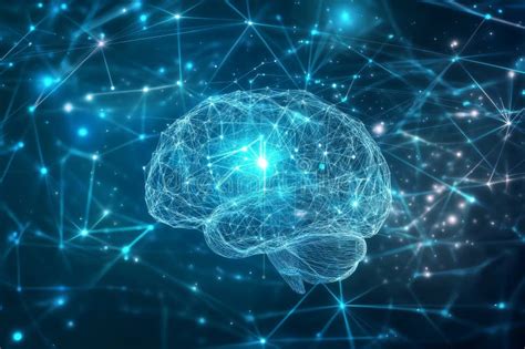 A Digital Brain Is Depicted With Intricate Lines And Nodes Connecting Various Points