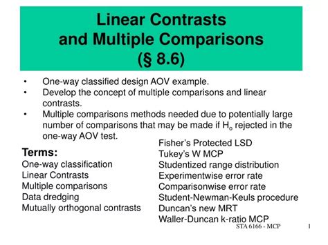 PPT Linear Contrasts And Multiple Comparisons 8 6 PowerPoint Presentation ID 9587375