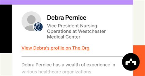 Debra Pernice Vice President Nursing Operations At Westchester Medical Center The Org