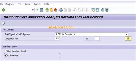 Distribution Or Transfer Of Commodity Codes To Feeder System Using ALE Change Pointers From SAP