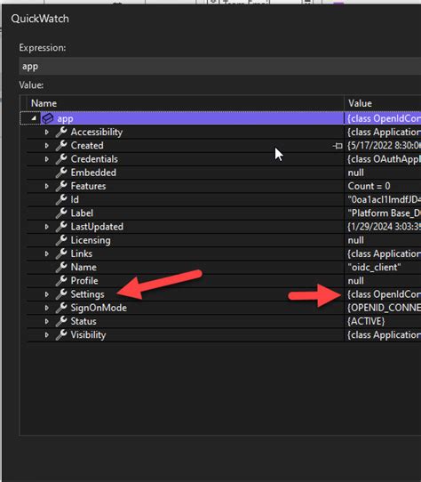 Sdk For Net C Application Object Shows Settings Object But Cannot