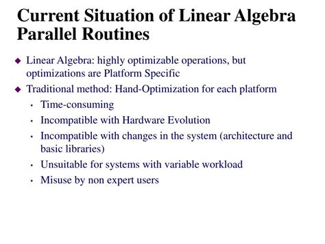 Ppt Automated Optimization Of Parallel Linear Algebra Software Powerpoint Presentation Id