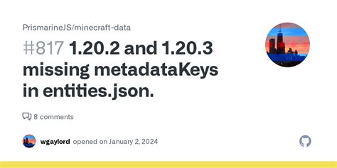 1202 And 1203 Missing Metadatakeys In Entitiesjson · Issue 817
