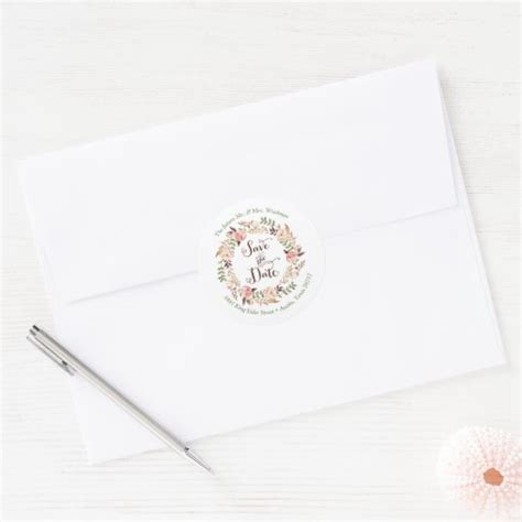 Save The Date Return Address Label Stickers Zazzle