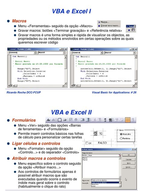 Vba Excel Pdf Macro Ciência Da Computação Visual Basic For
