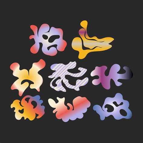 abstract gradient blobs behance