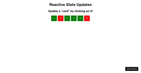 Reactive State Updates Codesandbox