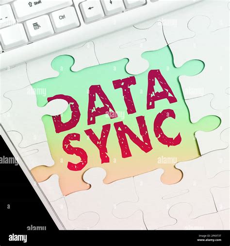Sign Displaying Data Sync Business Overview Data That Is Continuously