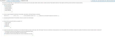 Solved A What Is This Distribution Called O Sampling