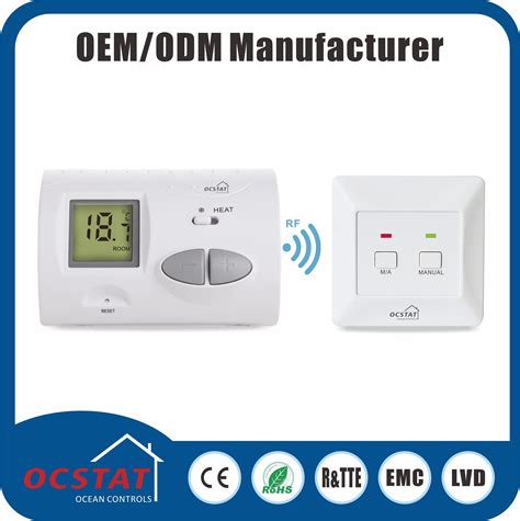 Wireless Digital Thermostat 868mhz Radio Frequency Wireless Non Programmable Multistage Controller