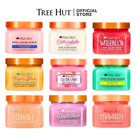 Tree Hut Shea Sugar Body Scrub Rose Glow Watermelon Strawberry Cotton Candy 510g
