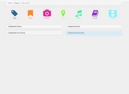Bootstrap Html Snippet Menu Widget With Collapse Panels