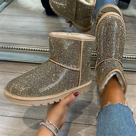 Lemonade Encore Deluxe Range Mini Ugg Style Boots Gold Shoes From Lemonade Uk
