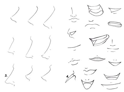 Как рисовать губы аниме карандашом губы