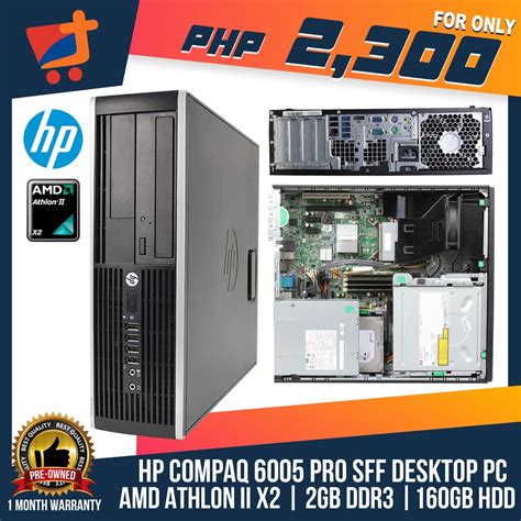 Hp Compaq Pro Pro Sff Desktop Computer Amd Athlon Ii X Gb And Gb Ram Gb Hdd