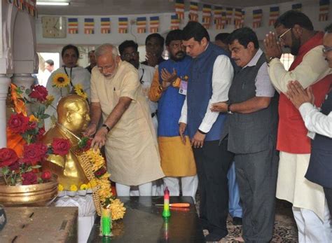 Pm Pays Respects To Drbabasaheb Ambedkar At Chaitya Bhoomi Lays