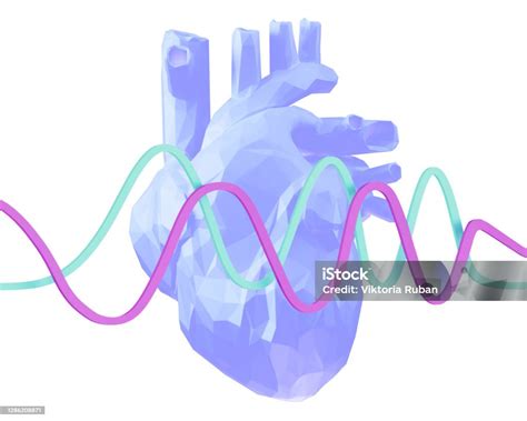 낮은 폴리 해부학 적 푸른 심장 색상 곡선 선 3d 일러스트 인간의 내장기관에 대한 스톡 사진 및 기타 이미지 인간의 내장
