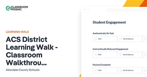 Acs District Learning Walk Classroom Walkthrough Teacher