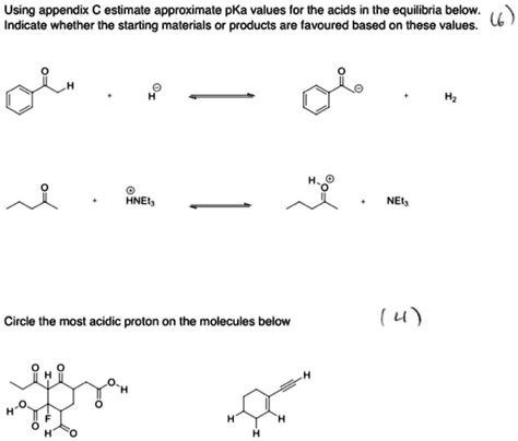 solved using appendix c estimate approximate pka values for the acids