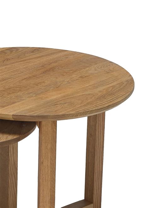 Nest Of Tables Oak Round Nest Of Tables Matalan