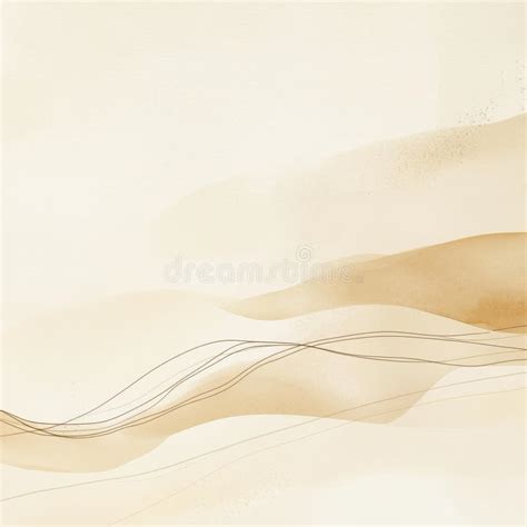 Abstract Beige Waves Pattern With Soft Flowing Lines And Gradients Stock Image Image Of