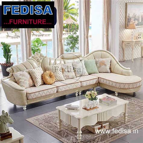 Classical Luxury L Shape Sofa Small Leather L Shaped Couch Small Sofa Set