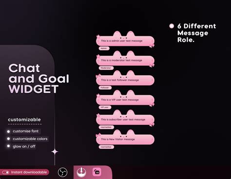 Cute Bunny Chat And Liquid Filling Goal Widget Is Fully Customisable For Twitch Streamlabs And