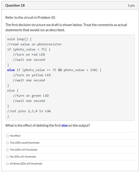 Solved Problem 10 Use The Following Circuit To Answer The Chegg Com