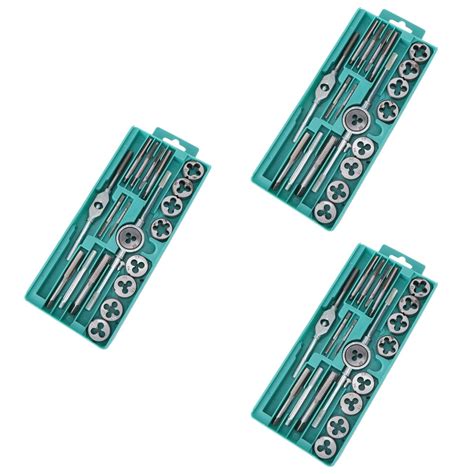 Raindrops 60 Pcs Set Metric Threading Tool Hand Threading Tool Steel Threading Die Tapping Tool