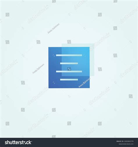 Simple Unique Alignment Document Icon Transparent Stock Vector Royalty Free